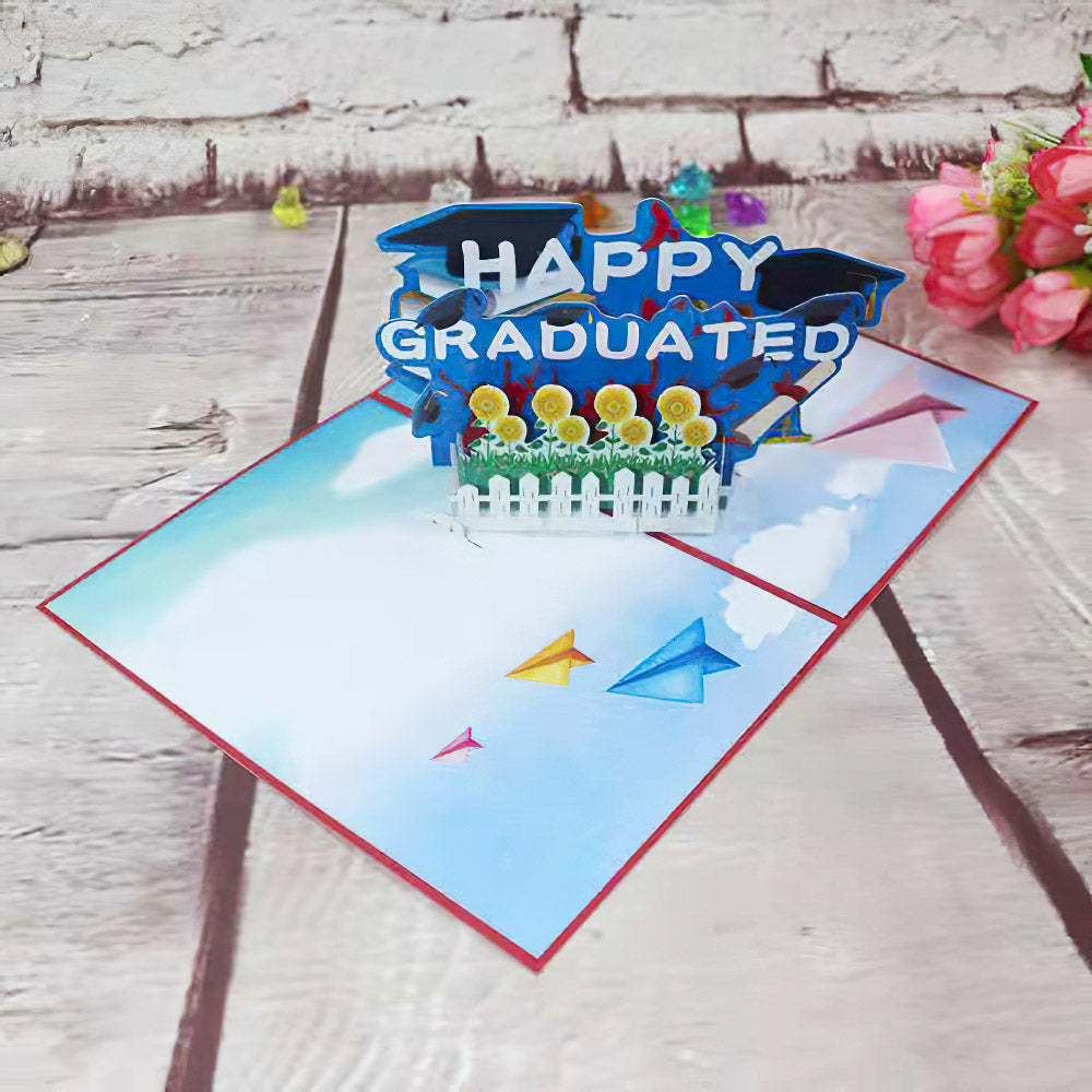 Congrats Graduation Sunflower 3D Pop Up Card Newly Grads Congratulatio ...